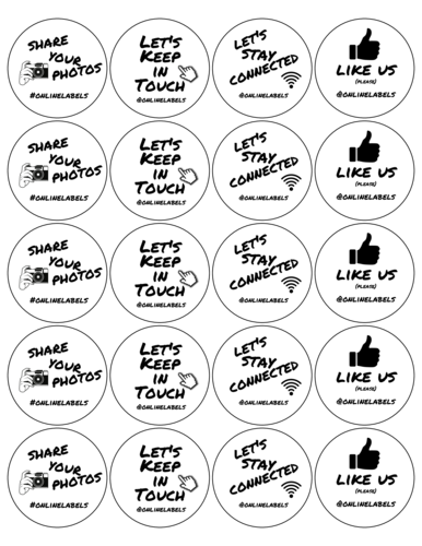 Social Media Business Labels Template | OnlineLabels®