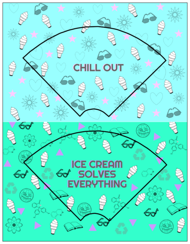 DIY Ice Cream Cone Labels Blue/Green Template | OnlineLabels®