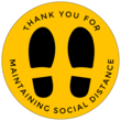 "Please Stand Here" Social Distancing Floor Decals