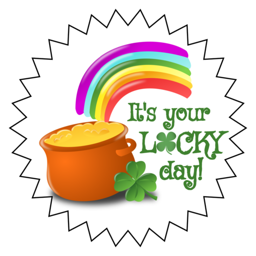 It's Your Lucky Day Sticker Template | OnlineLabels®
