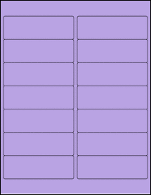 4" x 1.33" Mailing / Address Labels - True Purple - OL100TP