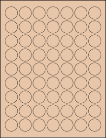 1" Circle Labels - Light Tan - OL1025TC
