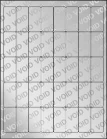 1" x 2" Rectangle Labels - Void Silver Polyester - OL114VS