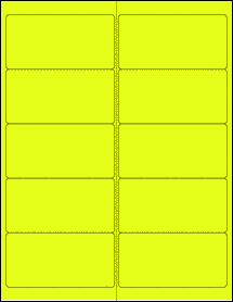 4" x 2" Shipping Labels - Fluorescent Yellow - OL125FY