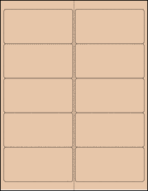 4" x 2" Shipping Labels - Light Tan - OL125TC