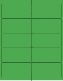 4" x 2" Shipping Labels - True Green - OL125TG