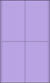 4" x 7" Labels on Legal Size Label Sheets - True Purple - OL1252TP