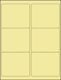 4" x 3.33" Labels - Pastel Yellow - OL150YX