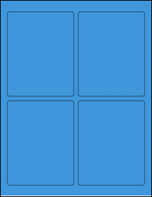 3.75" x 4.75" Print to the Edge Labels - True Blue - OL162TB