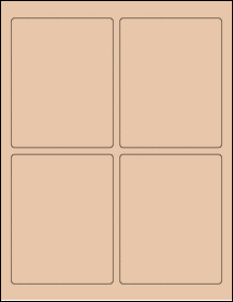 3.75" x 4.75" Print To The Edge Shipping Labels - Light Tan - OL162TC