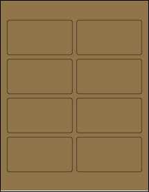 3.75" x 2" Print-to-the-Edge Labels - Brown Kraft - OL171BK
