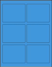 3.75" x 3" Labels - True Blue - OL172TB