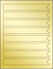 7.5" x 1" Wrap Around Flag Labels On Blank Label Sheets - Gold Foil ...