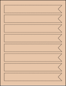 7.5" x 1" Wrap Around Flag Labels On Blank Label Sheets - Light Tan ...