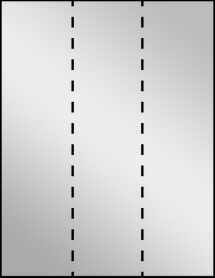 8.5" x 11" Full Sheet Label With 2 Vertical Back Slits In The Liner ...