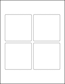 3.5" x 3.5" Blank Label Template - OL1949