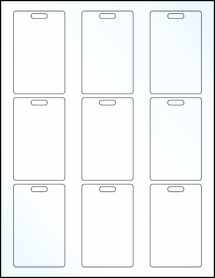 2.0483" x 3.2983" HID Card Labels & Stickers - Clear Gloss Laser - OL202CL