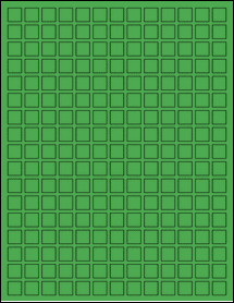 0.5" x 0.5" Small Square / Half Inch Labels - True Green - OL2050TG