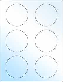 3" Circle Labels - White Gloss Inkjet - OL2279WG