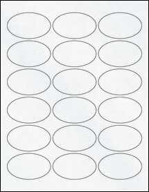 2.5" x 1.5" Oval Labels - Clear Matte Laser - OL2684CX
