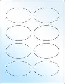 3.33" x 2" Oval Labels - White Gloss Inkjet - OL2685WG