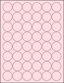 1.25" Circle Labels - Pastel Pink - OL3012PX