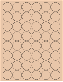 1.25" Circle Labels - Light Tan - OL3012TC