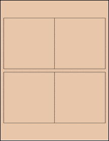 4" x 4" Square Labels - Light Tan - OL3027TC