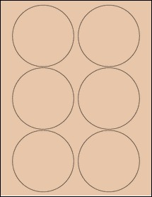 3.5" Circle Labels - Light Tan - OL3282TC