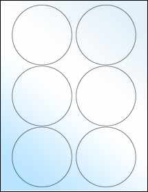 3.5" Circle Labels - White Gloss Inkjet - OL3282WG