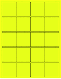 2" x 2" Square Labels - Fluorescent Yellow - OL330FY