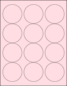 2.5" Circle Labels - Pastel Pink - OL350PX