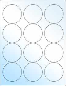 2.5" Circle Labels - White Gloss Inkjet - OL350WG