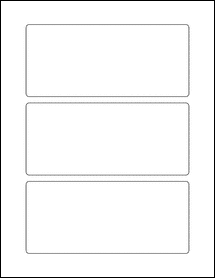 6.5" x 2.875" Blank Label Template - OL4449