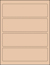 7.75" x 2.25" Wrap Around Labels - Light Tan - OL4498TC