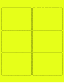 4" x 3" Labels - Fluorescent Yellow - OL500FY
