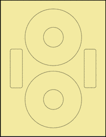 4.59" CD / DVD Labels - Pastel Yellow - OL5000YX