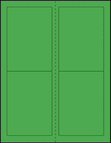 3.5" x 5" Mailing / Shipping Labels - True Green - OL5100TG