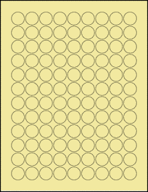 0.75" Circle Labels - Pastel Yellow - OL5275YX