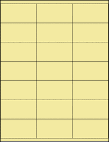2.83" x 1.5" Self Adhesive Address Labels - Pastel Yellow - OL5350YX