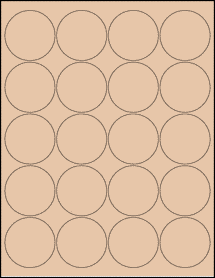 2" Circle Labels - Light Tan - OL5375TC