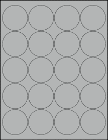 2" Circle Labels - True Gray - OL5375TE