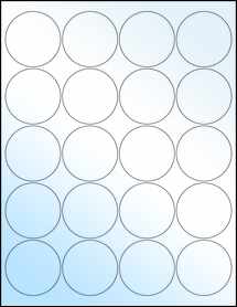 2" Circle Labels - White Gloss Laser - OL5375WS