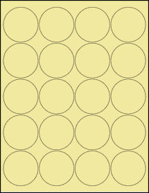 2" Circle Labels - Pastel Yellow - OL5375YX