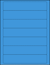 7.5" x 1.5" Water Bottle Labels - True Blue - OL5450TB