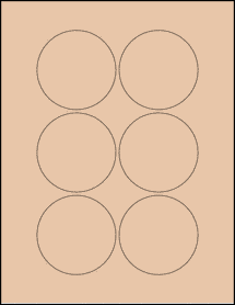 2.875" Circle Labels - Light Tan - OL5525TC