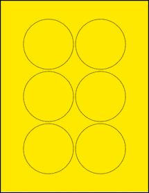 2.88" Circle Labels - True Yellow - OL5525TY