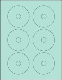 3" Mini CD Labels - Pastel Green - OL5600GX
