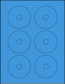 3" Mini CD Labels - True Blue - OL5600TB