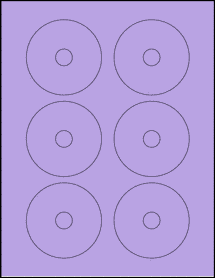 3" Mini CD Labels - True Purple - OL5600TP